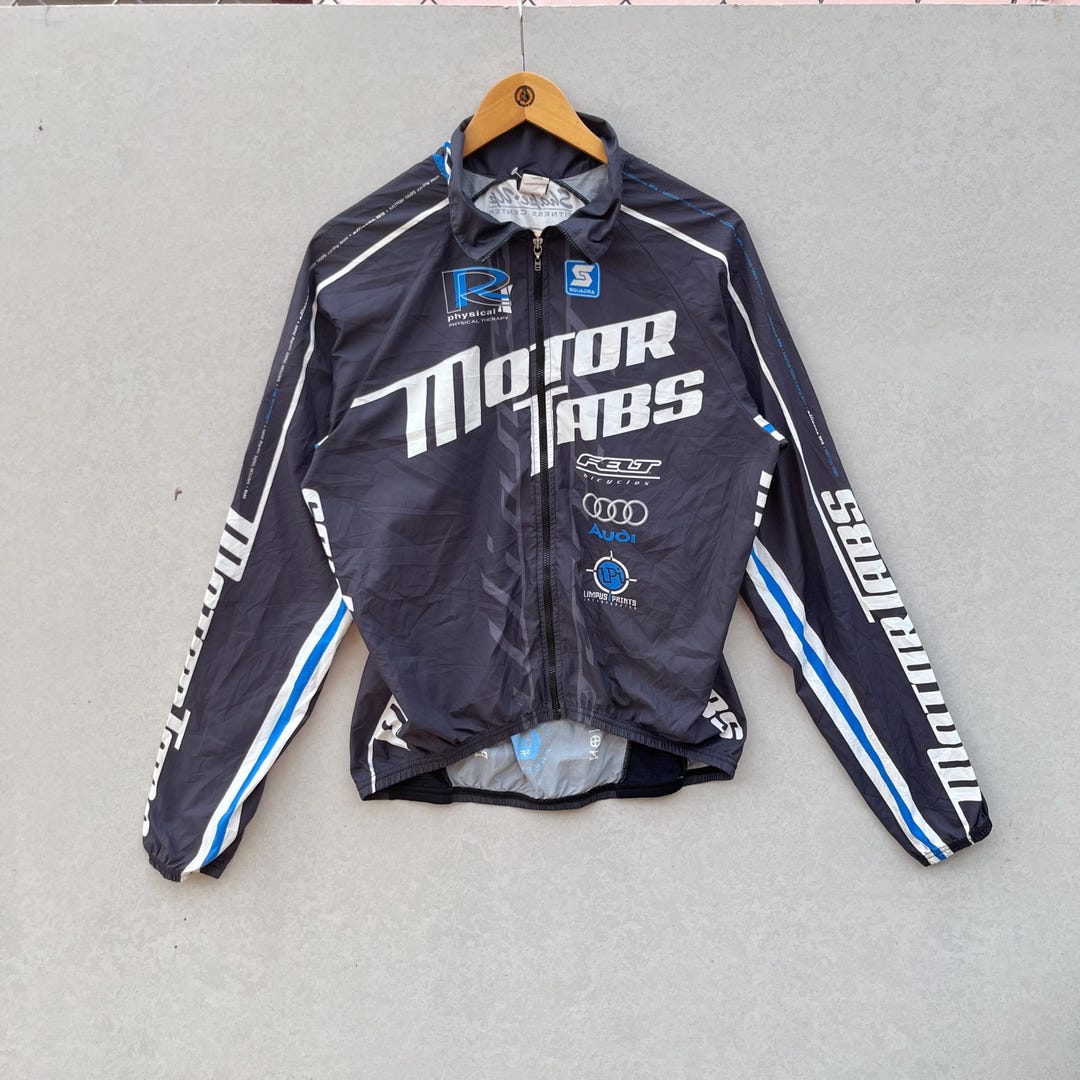 Vintage Motor Tabs Squadra Jacket Full Zip Black Color Pullover Jumper ...