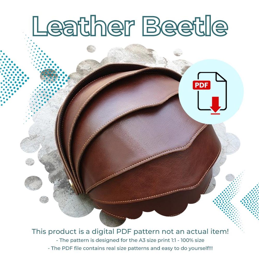 Leather Backpack Beetle Pattern, Leather Pattern,handmade Leather ...