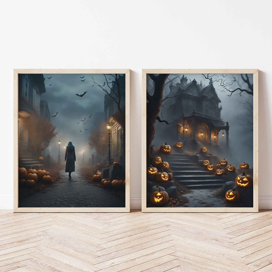 Halloween Pathway Printable Wall Art: A Woman's Journey Home With ...