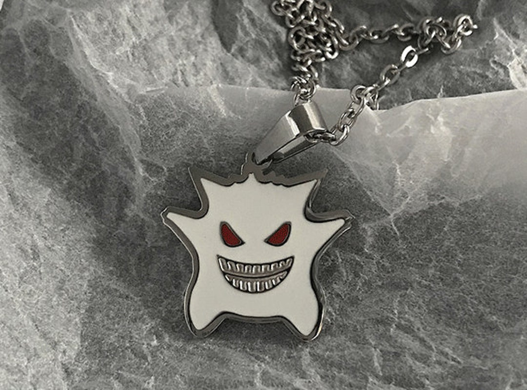 Pokémon Gengar With Color Gothic Demon Ghost Punk Fashion Stainless ...