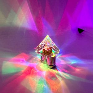 Decorative glass prisms store
