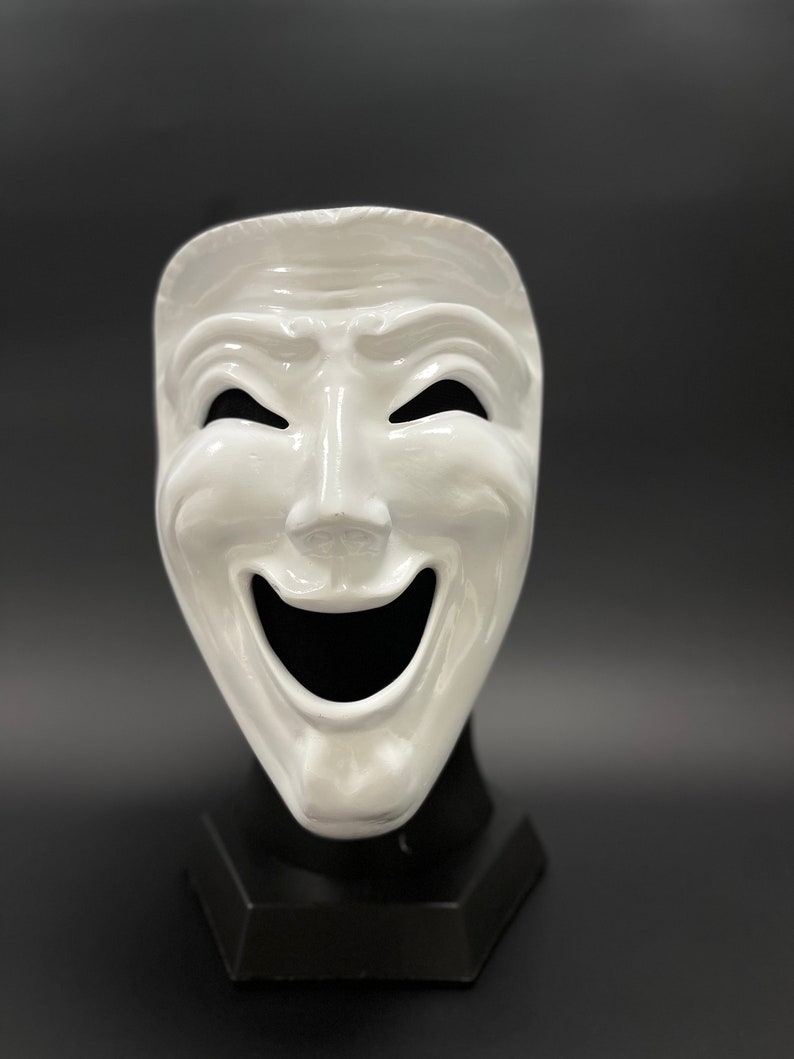 White SCP 035 Mask,greek Comedy ,tragedy Masks,theater Masks,wearable ...
