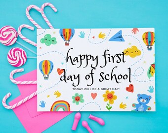 Happy First Day of School Card Personalised School Card - Etsy
