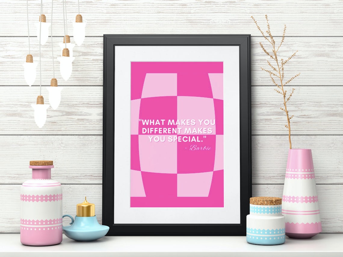 Barbie Movie Quote Poster, Barbie Print Decoration Artwork, Barbie Doll ...