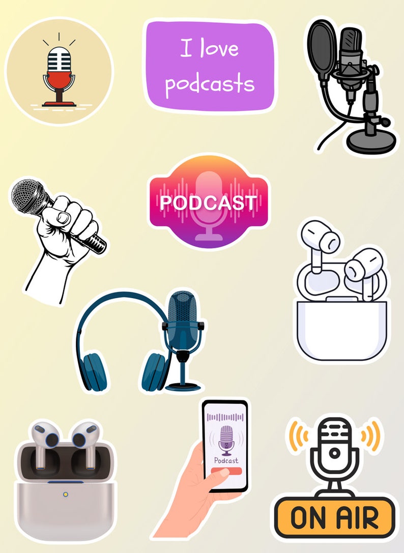 Podcast Enthusiast Sticker Pack! - Etsy