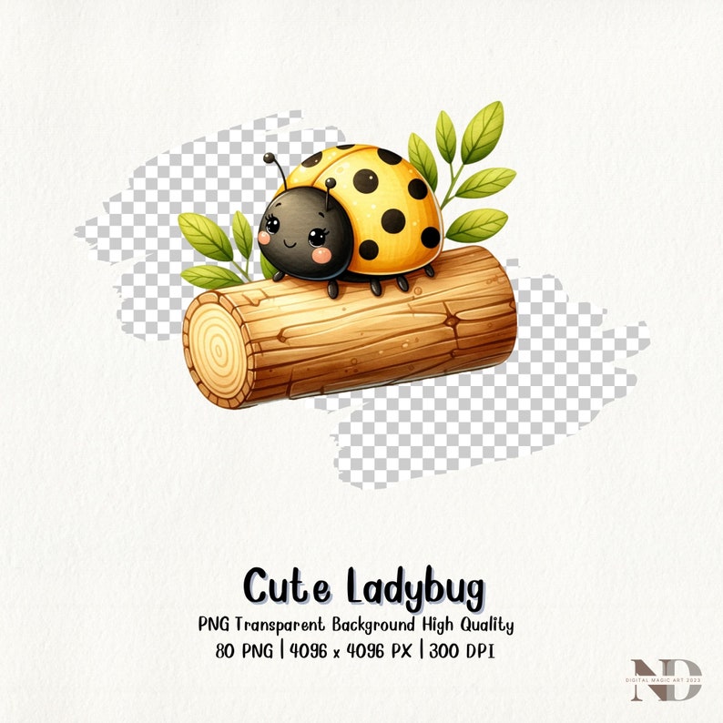 Watercolor Cute Ladybug Clipart Ladybug PNG Valentine Animal Clipart ...