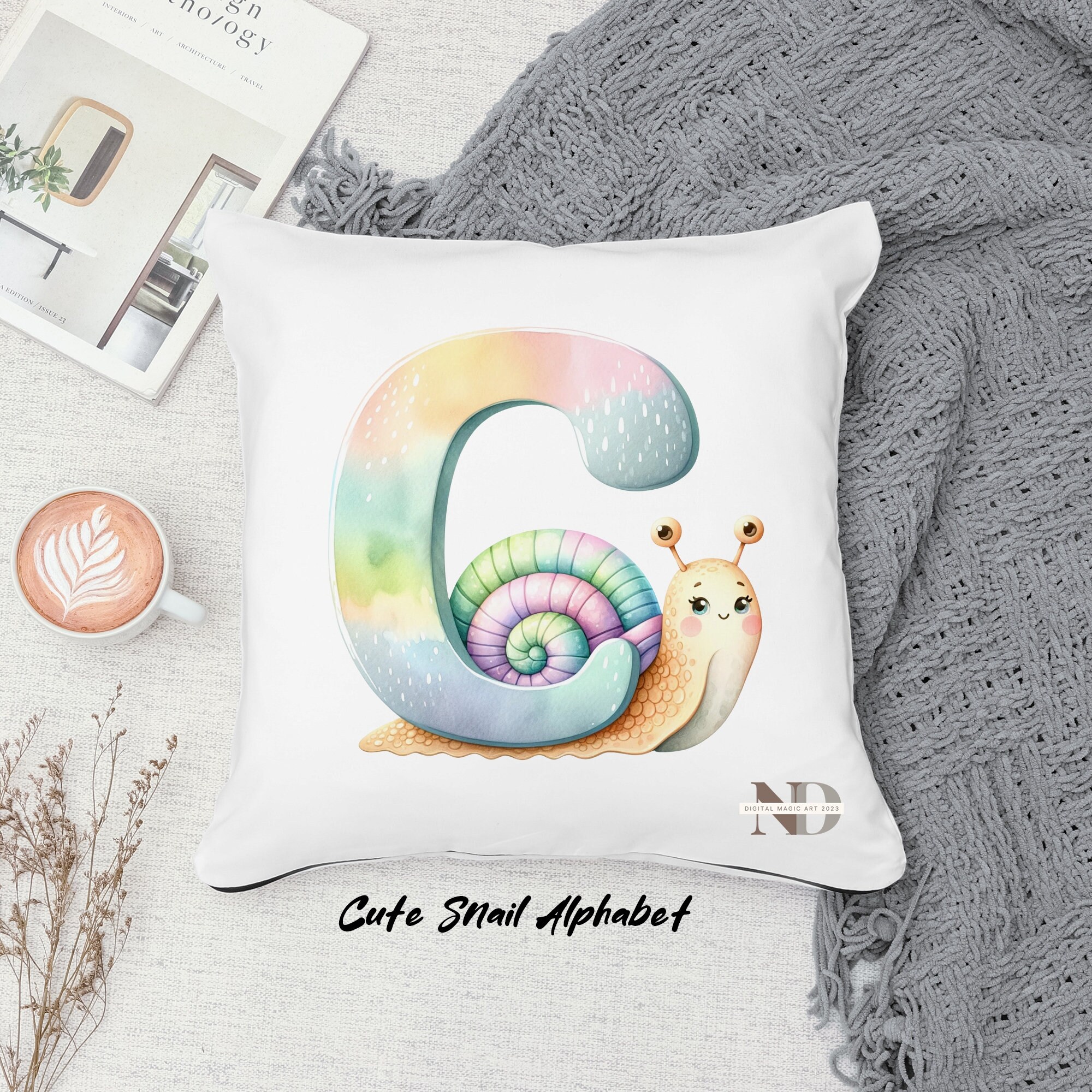 Cute Snail Alphabet and Numbers Clipart Snail Alphabet PNG Letter ...