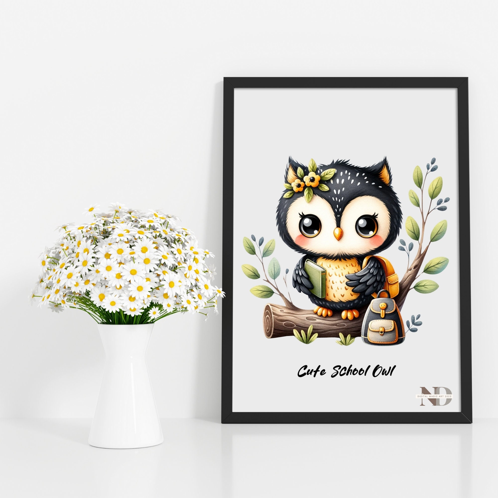 Watercolor School Owl Clipart Cute Owl PNG Kids School Students Clipart ...