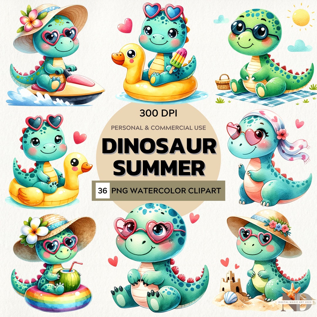 Dinosaur Summer Clipart Dinosaur PNG Summer Clipart Dinosaur Clipart ...