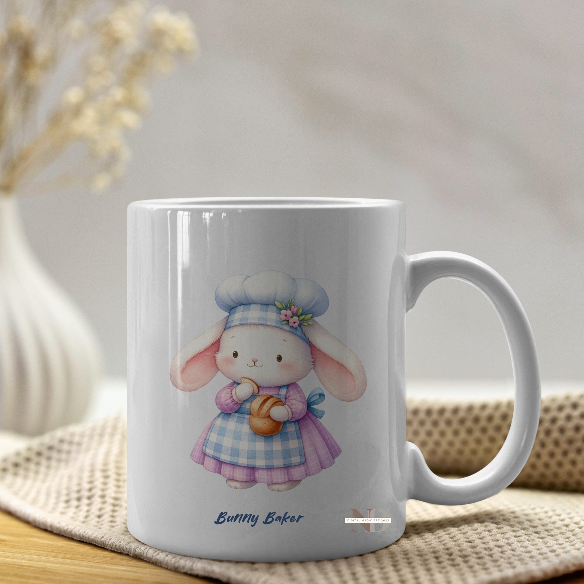 Watercolor Bunny Baker Clipart Cute Bunny PNG Bekery Clipart Bunny ...