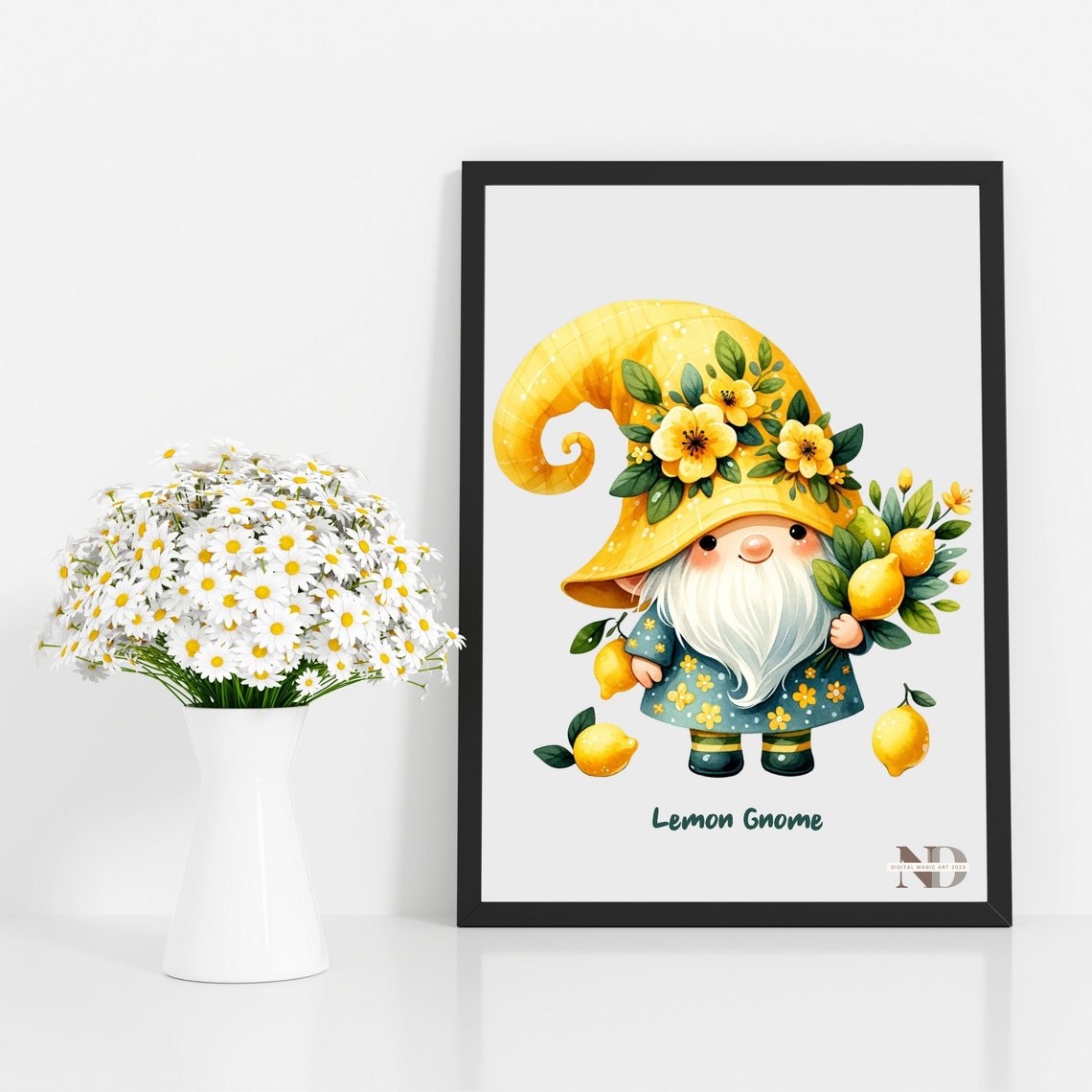 Watercolor Lemon Gnome Clipart Cute Gnome PNG Lemon Clipart Spring ...