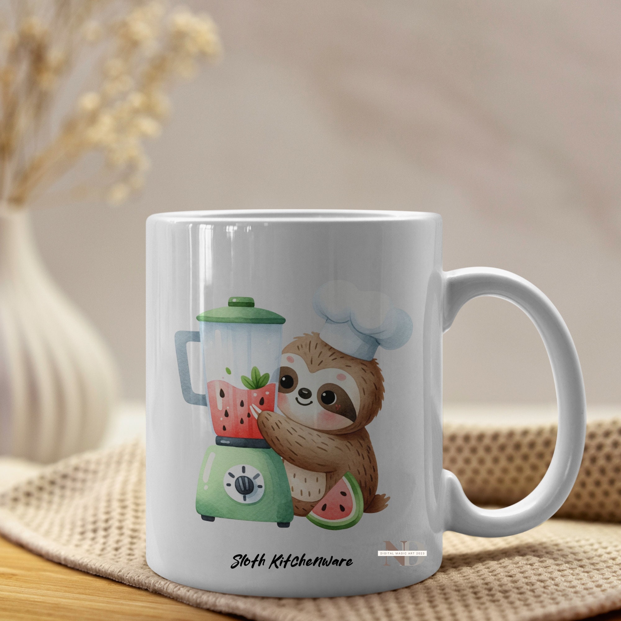 Cute Sloth Kitchenware Clipart Sloth PNG Kitchen Clipart Cute Animal ...