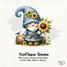Watercolor Sunflower Gnome Clipart Cute Gnome PNG Spring Flower Clipart ...