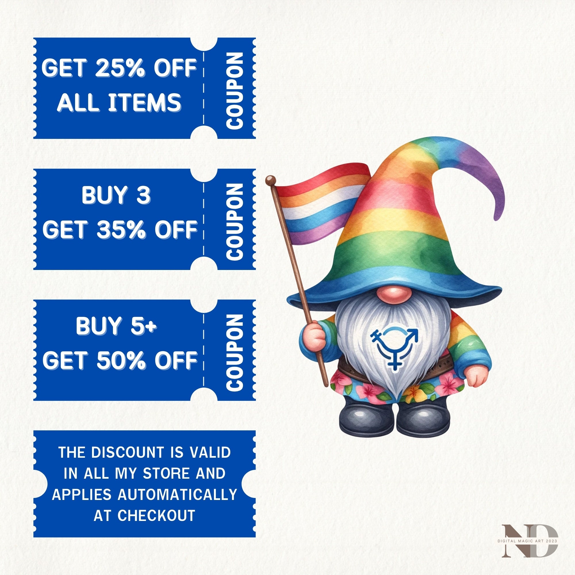Watercolor LGBTQ Pride Gnome Clipart Rainbow Gnome PNG Couple Gnome ...