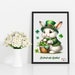 Watercolor St.patrick Rabbit Clipart Cute Rabbit PNG St.patricks Day ...