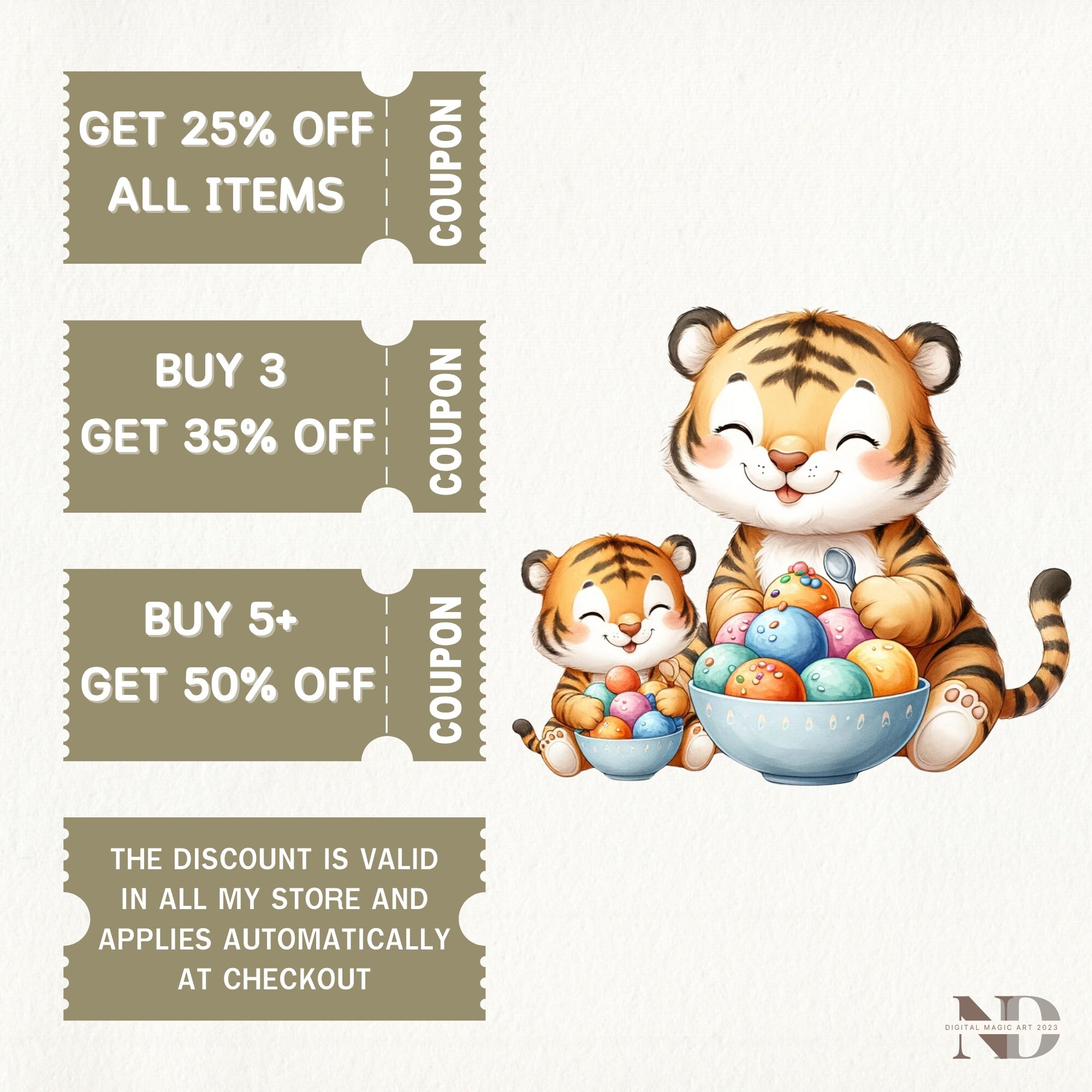 Animals Ice Cream Clipart Woodland Animals Mother's Day Clipart Summer ...