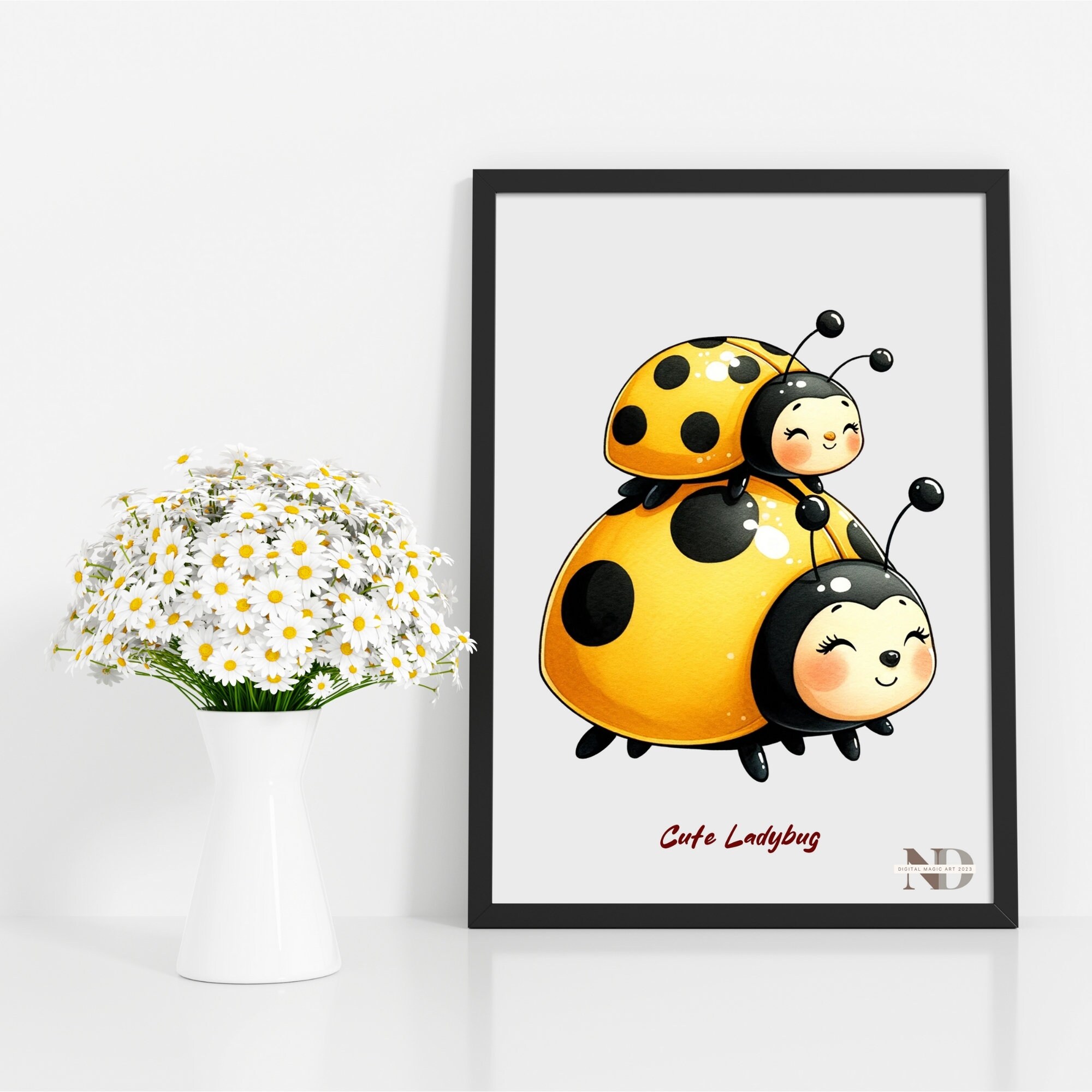 Watercolor Cute Ladybug Clipart Ladybug PNG Valentine Animal Clipart ...