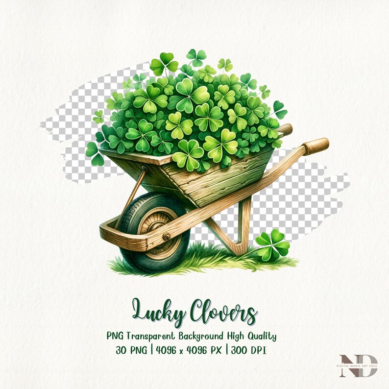 Watercolor Clover Lucky Clovers Clipart Clover Leaf PNG St. Patricks ...