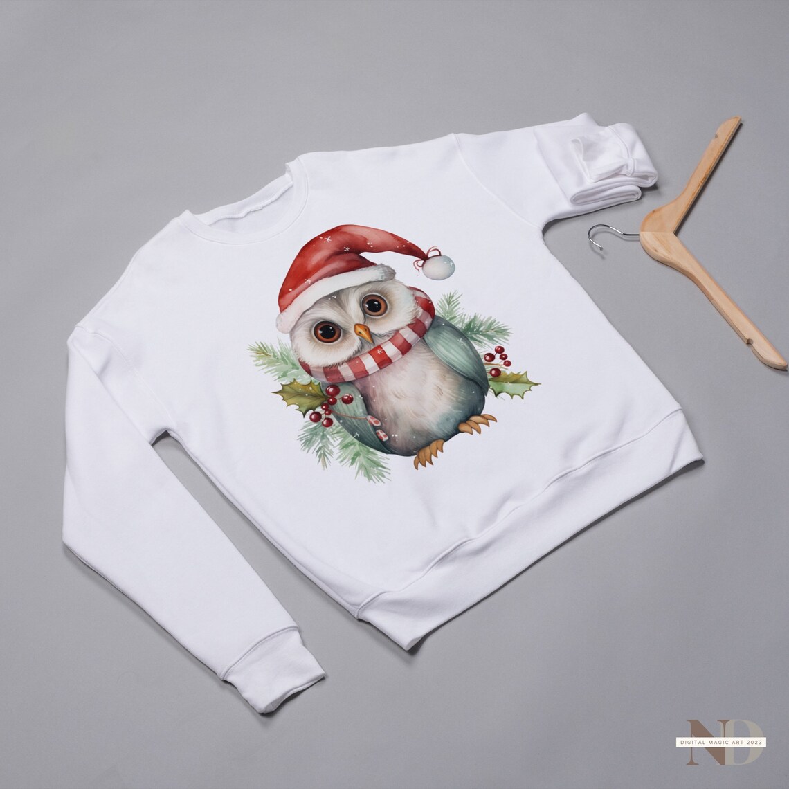 Watercolor Christmas Owls Clipart Christmas Clipart Animals Clipart Owl ...