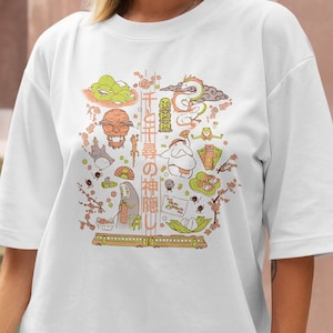 Unisex Spirited Away Oversized Boxy Tee, Kawaii Anime Oversized Shirt ...