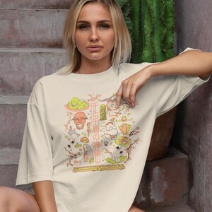 Unisex Spirited Away Oversized Boxy Tee, Kawaii Anime Oversized Shirt ...