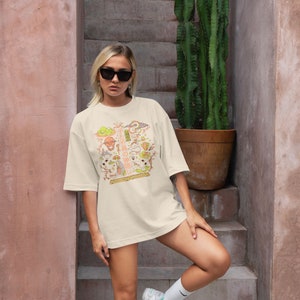 Unisex Spirited Away Oversized Boxy Tee, Kawaii Anime Oversized Shirt ...