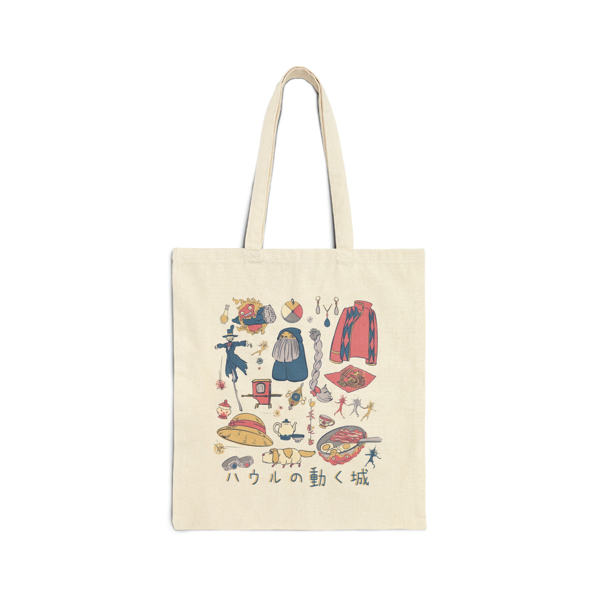 Cute Anime Tote Bag, Anime Canvas Travel Bag, Moving Castle Tote Bag ...