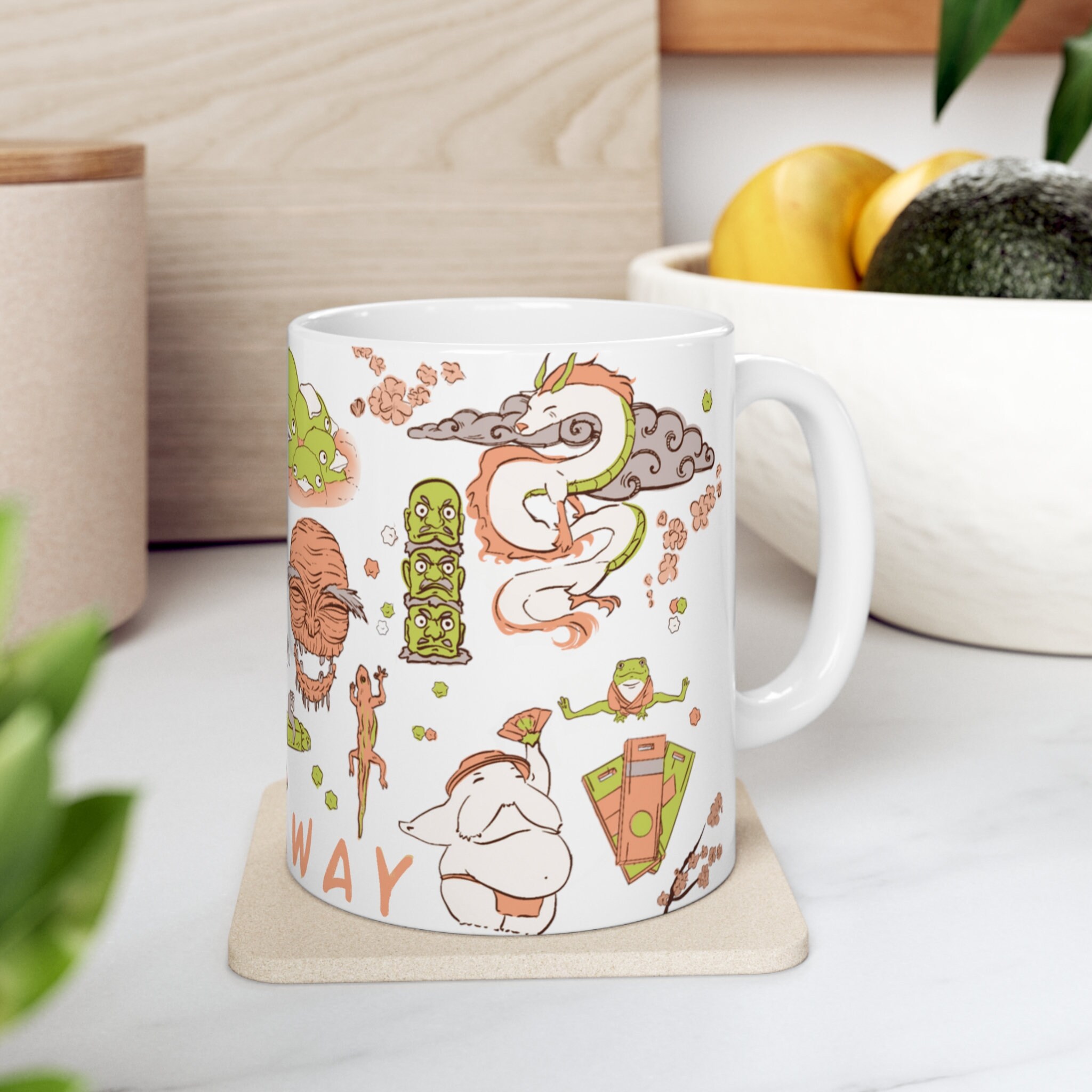 Kawaii Spirited Away Mug, Kawaii Anime Coffee Mug, Spirited Away Cup ...
