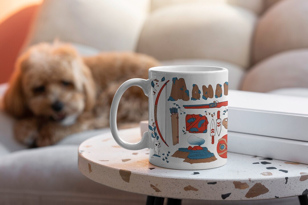 Kawaii Mononoke Mug, Kawaii Cottage Core Mug, Cute Anime Mug, Cute Gift ...