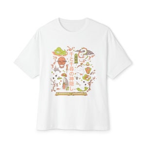 Unisex Spirited Away Oversized Boxy Tee, Kawaii Anime Oversized Shirt ...