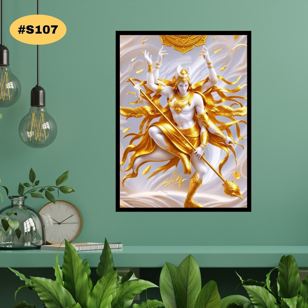 Buy Lord Shiva Printable, Hindu Shiva Painting, Shiva Wallart Design ...