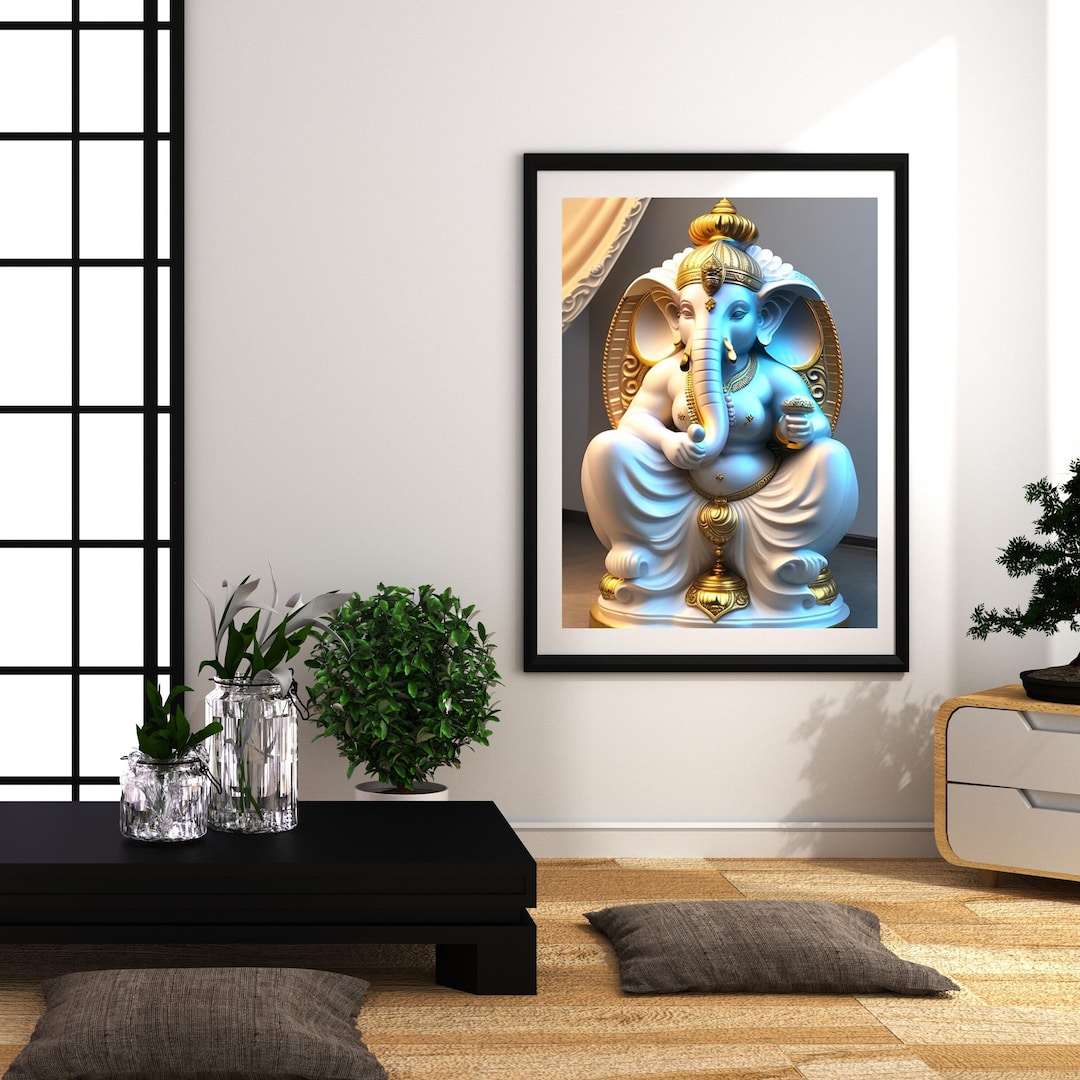 Lord Ganesha Print Simple and Elegant Ganesha Printable Living - Etsy