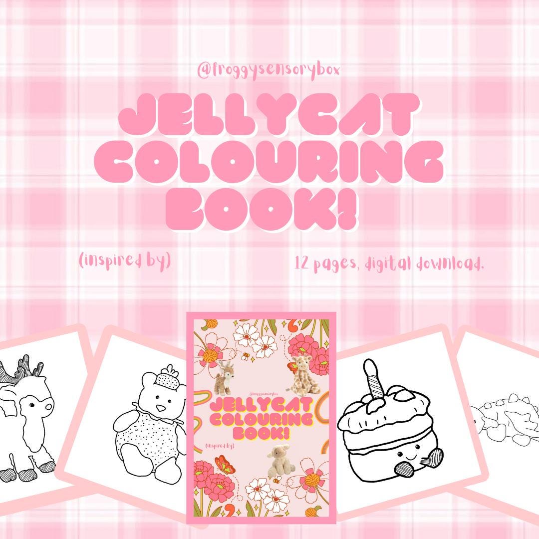 Jellycat Inspired Colouring Pages - Etsy