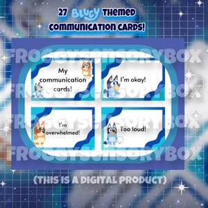 Bluey Communication Cards for Autism, Adhd, Verbal Shutdowns, Non ...