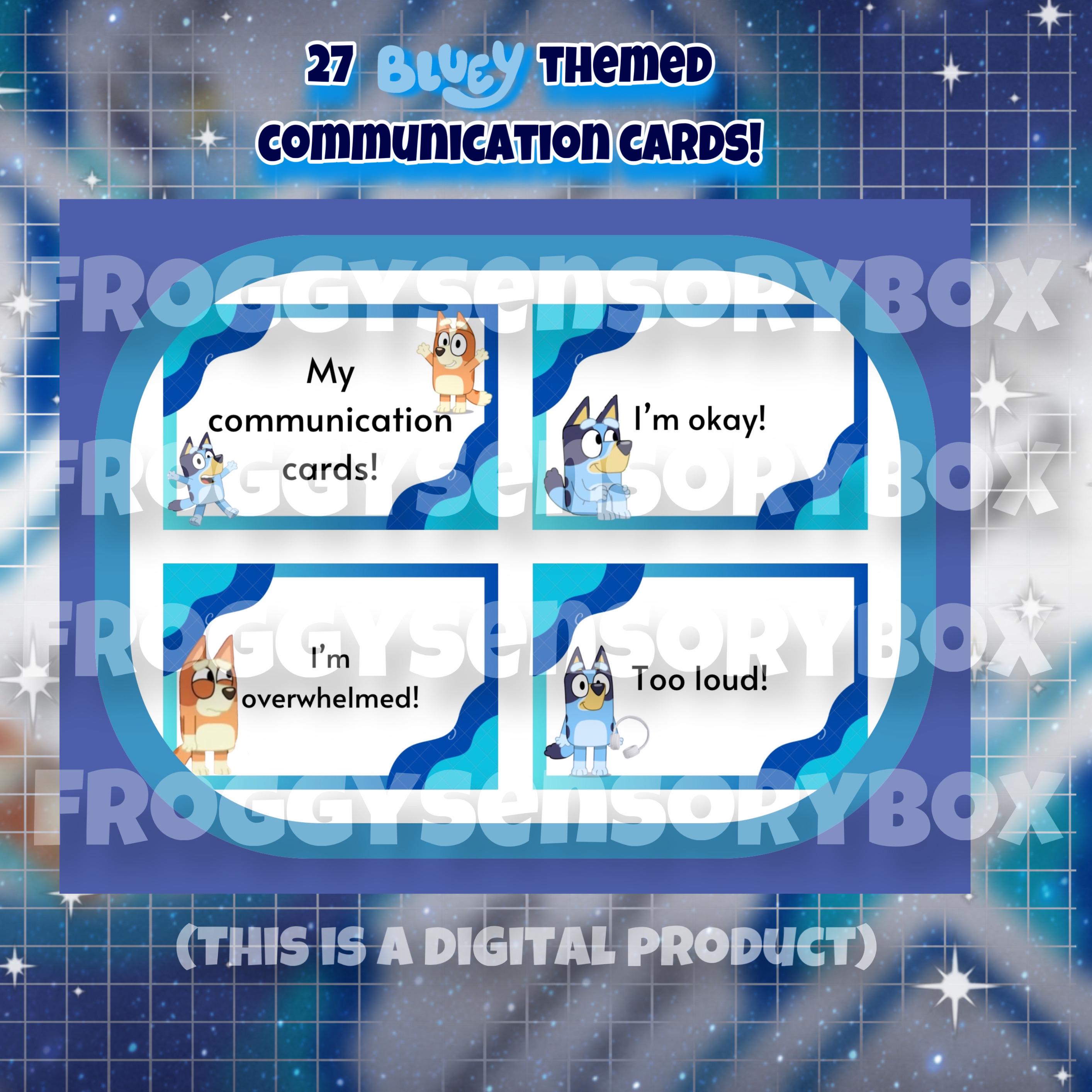 Bluey Communication Cards for Autism, Adhd, Verbal Shutdowns, Non ...