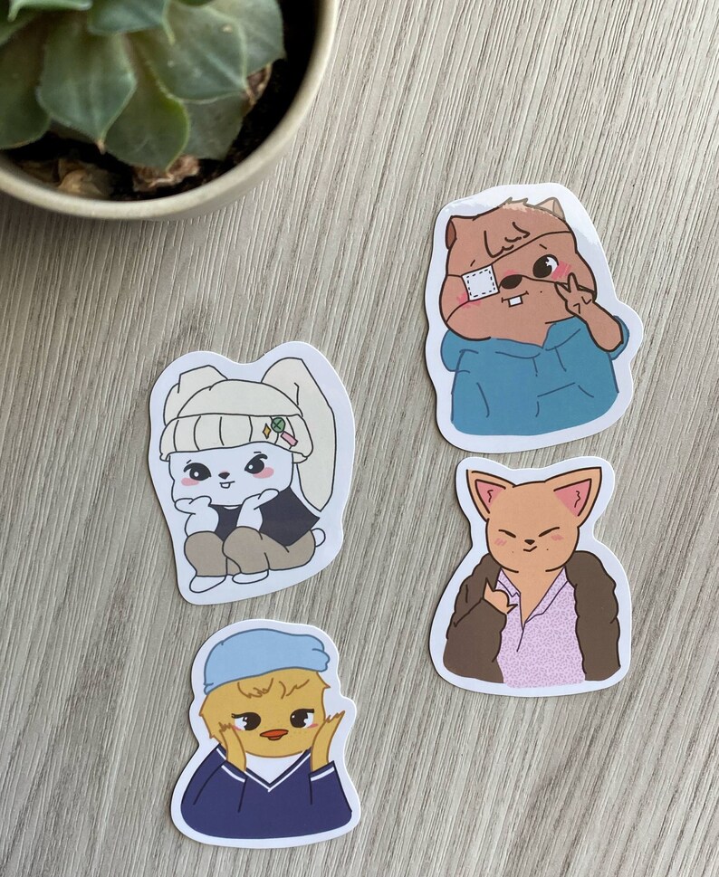 STRAY KIDS - SKZOO Vinyl Stickers // Han, Lee Know, Felix, I.N - Etsy