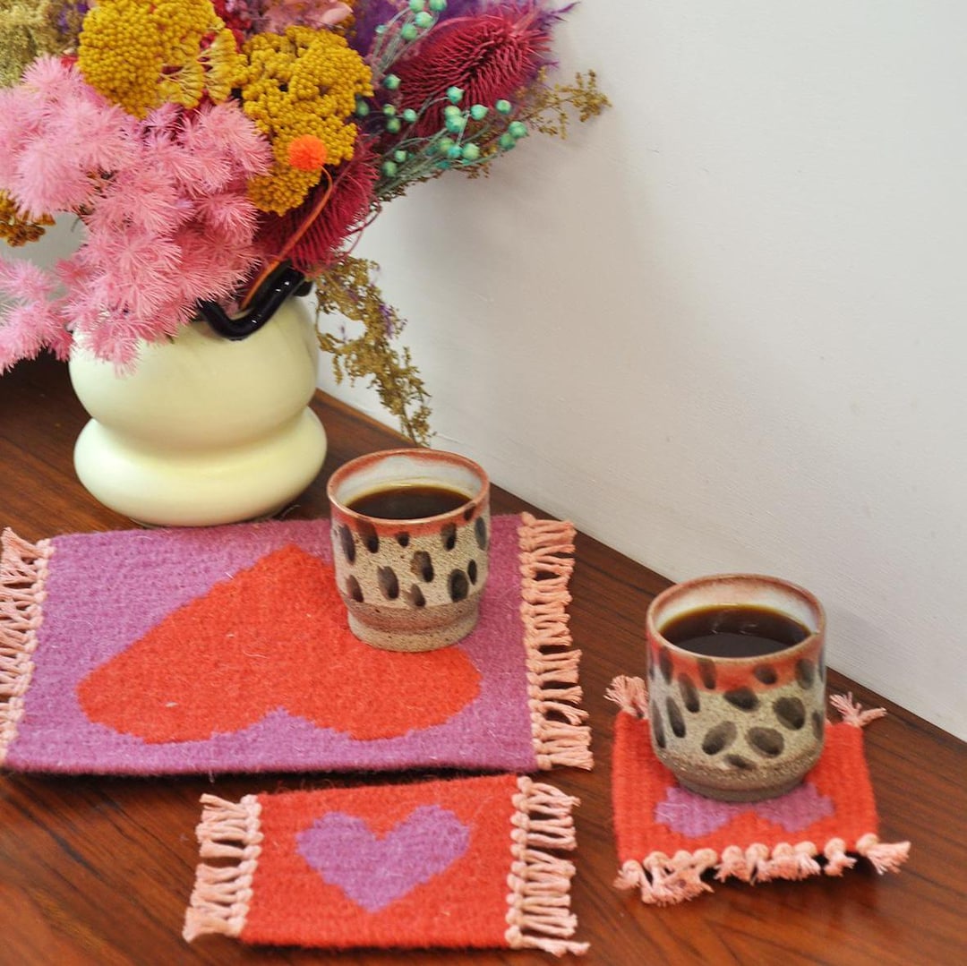Weaving Pattern - HEART Coasters DIY E-book - Etsy