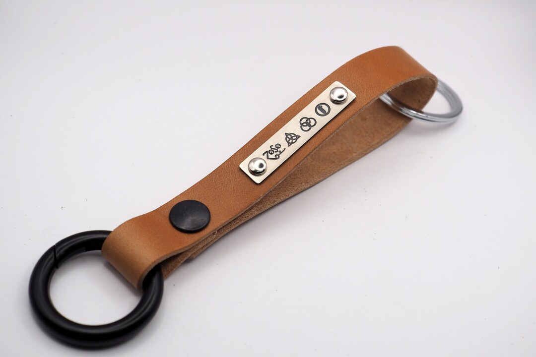 Leather Keychain, Led Zeppelin Fans Gift, Musician Gifts, Engraved ...