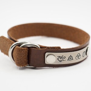 Led Zeppelin Fans Gift, Leather Bracelet, Handmade Leather Cuff-brown ...