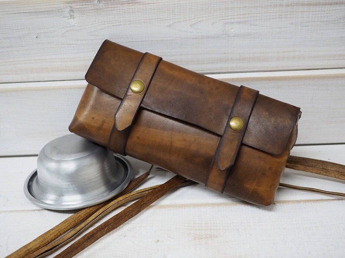 Leather Cosmetic Bag, Travel Case Dopp Kit, Mens Toiletry Bag Leather ...