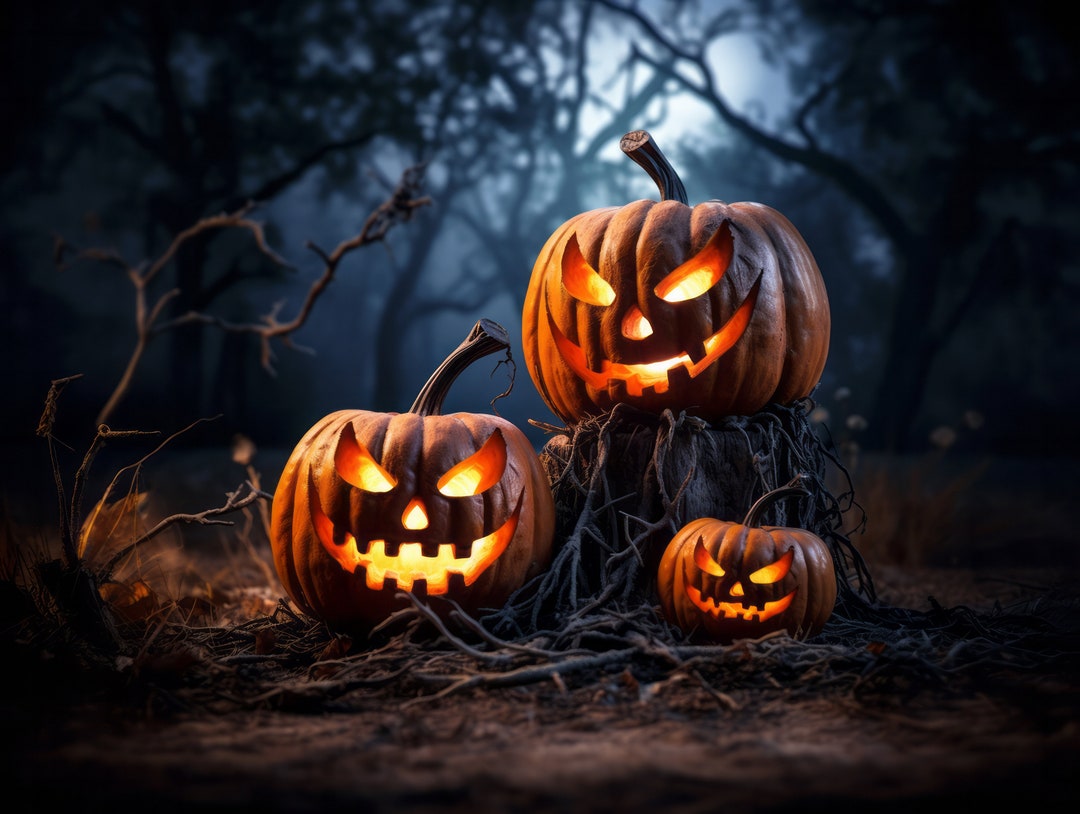 Halloween Pumpkin Decor in Fall - Halloween Wall Art | Holiday Gift ...