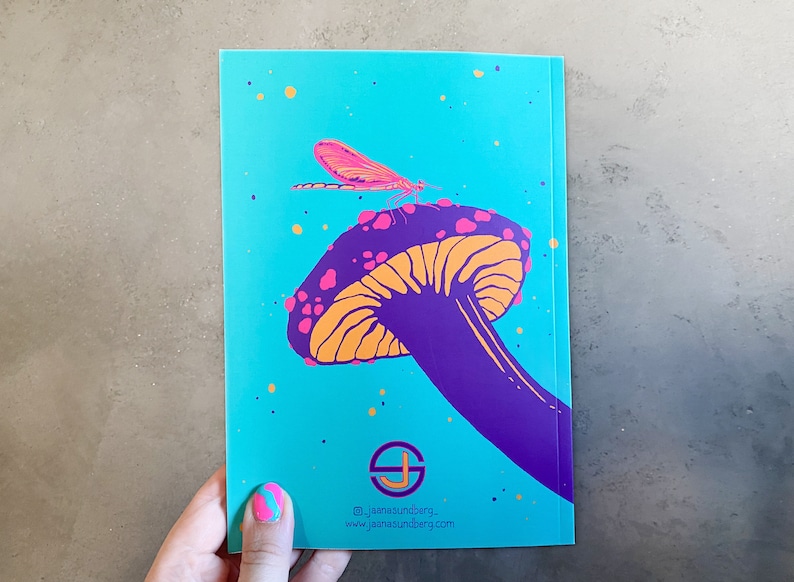 Notebook Toad and Giant Mushrooms Graph Paper Notebook Psychedelic Pop ...