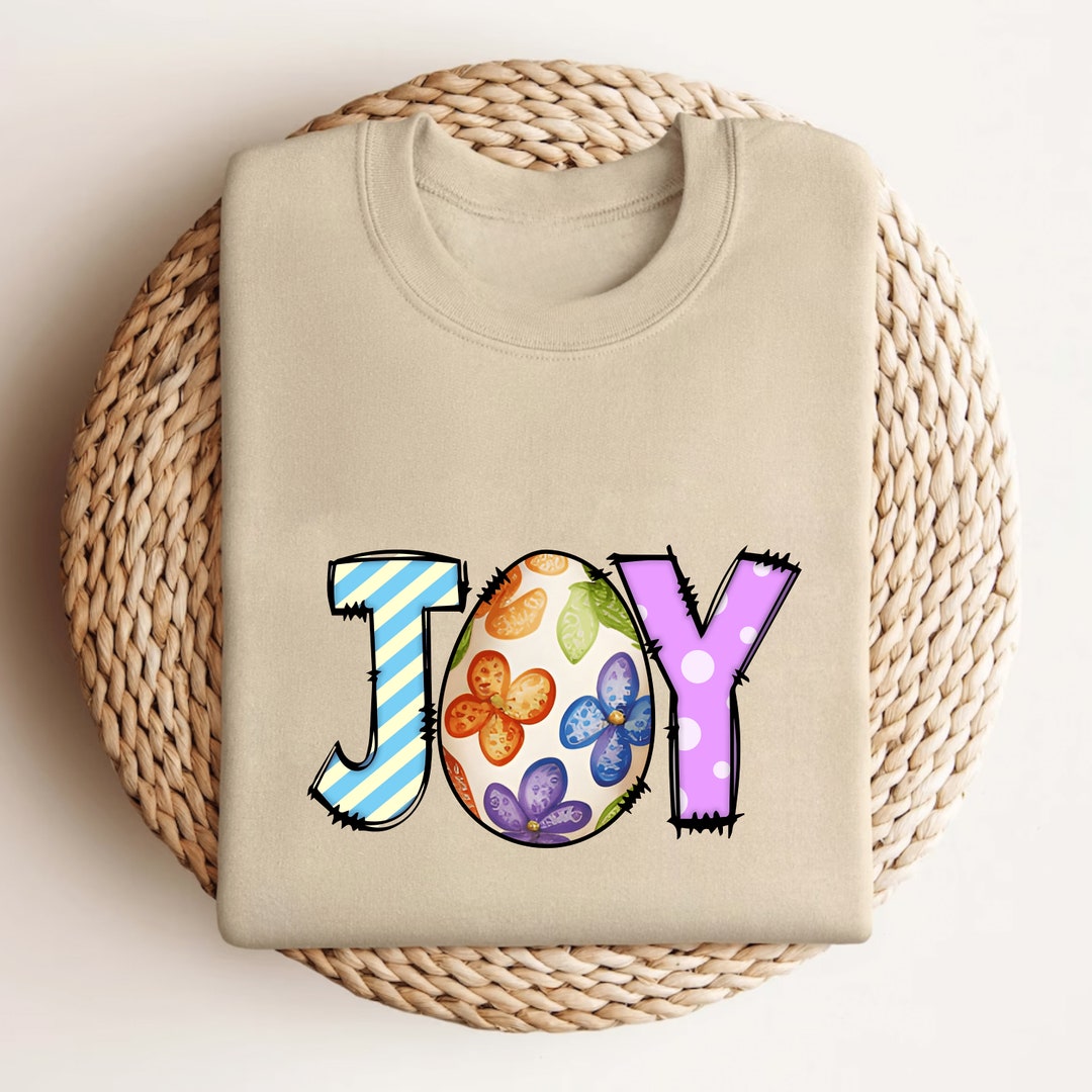 Joy Easter Egg Shirt, Womens Easter Shirt, Easter Hoodie, Bunny ...