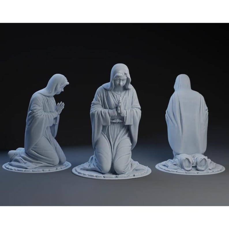 Downloadable 3D Model, Piece Christmas Nativity Set, 3D Printable, 3D ...