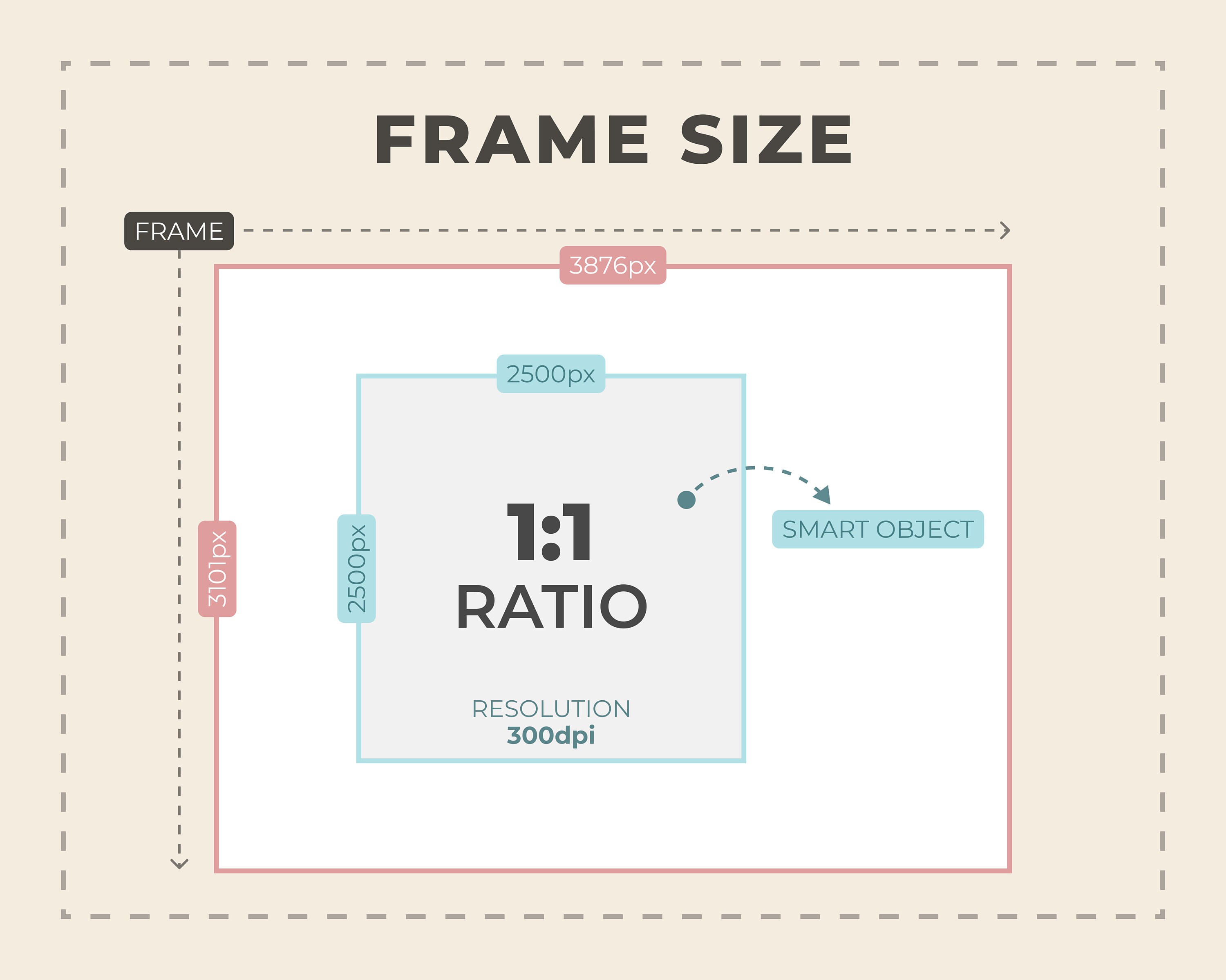 Minimalist Square Frame Digital Mockup, 1x1 Art Ratio, White Square ...