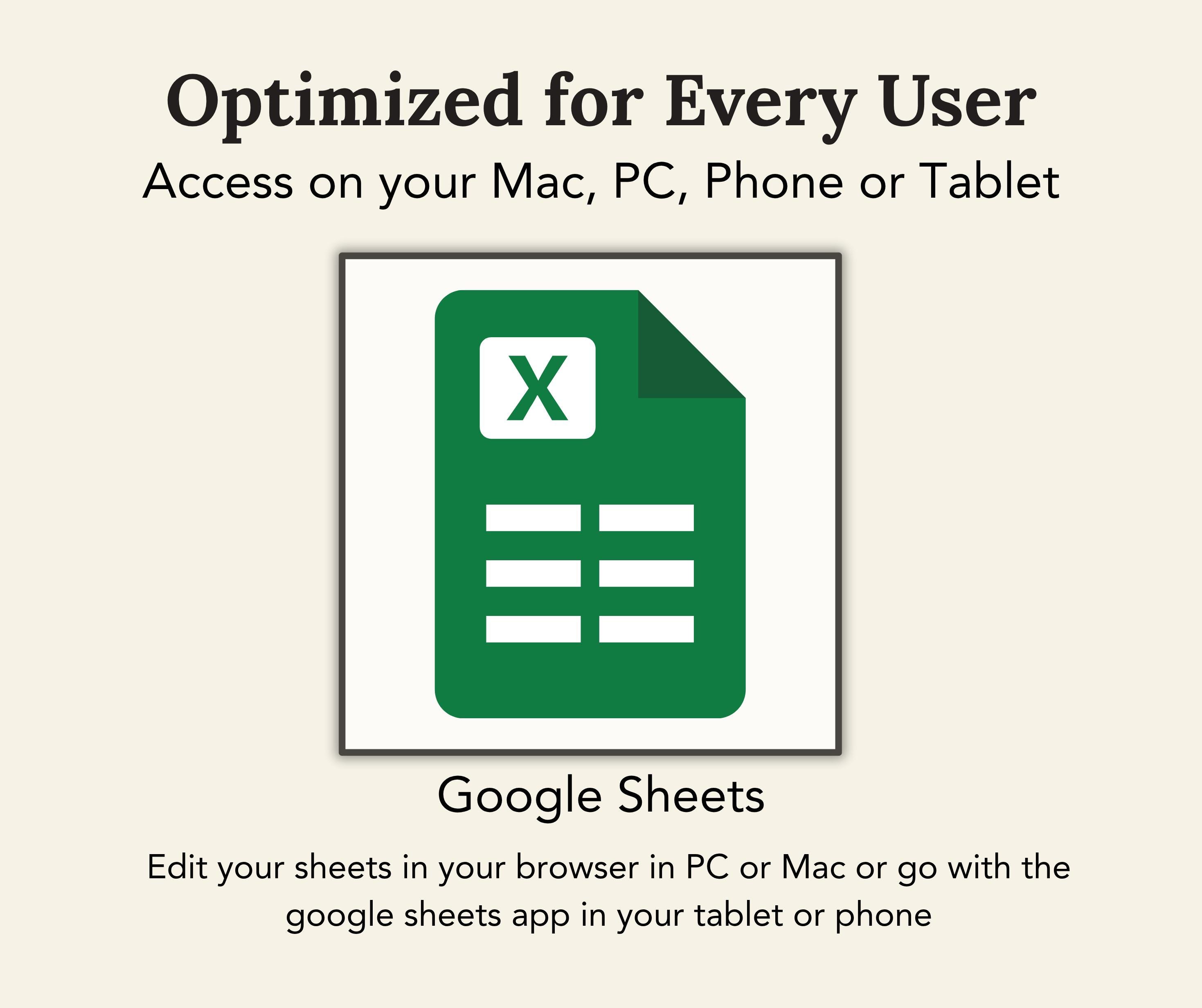 Weekly Meal Planner Google Sheets, Food Tracker, Meal Tracker, Food ...