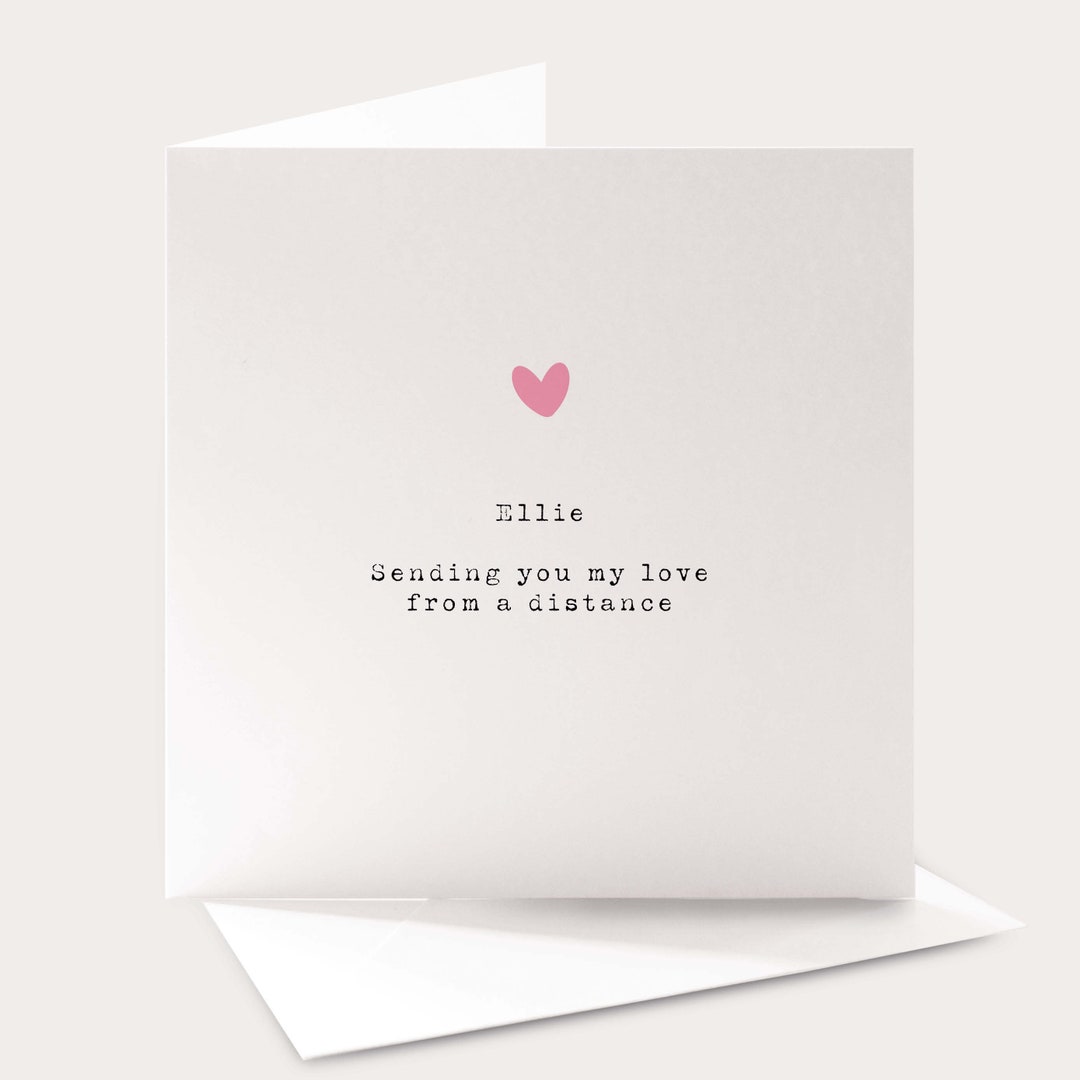 Sending My Love Card, Personalised Card, With Sympathy Card, Tough ...