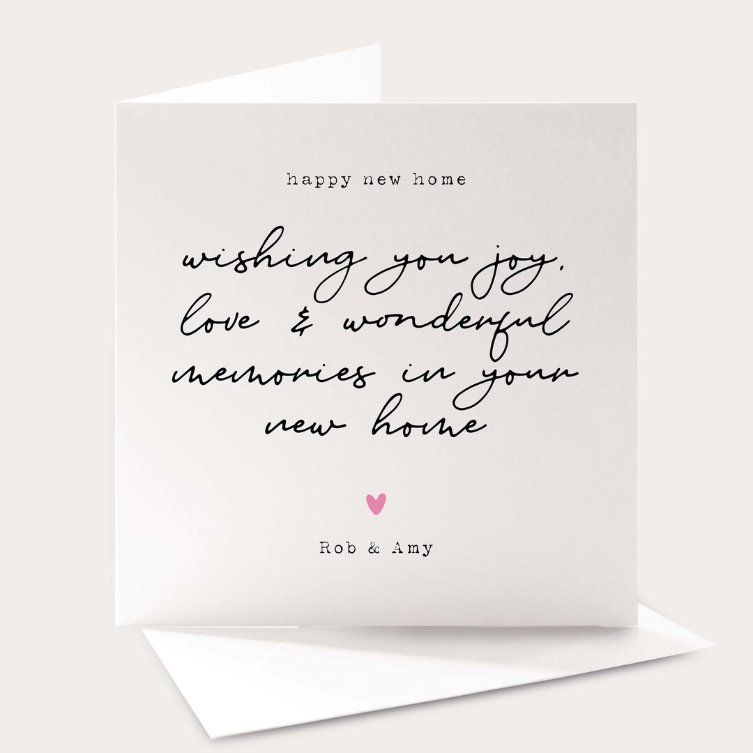 Happy New Home Poem Card | Heartfelt New Home Card | Cute New Home Card ...