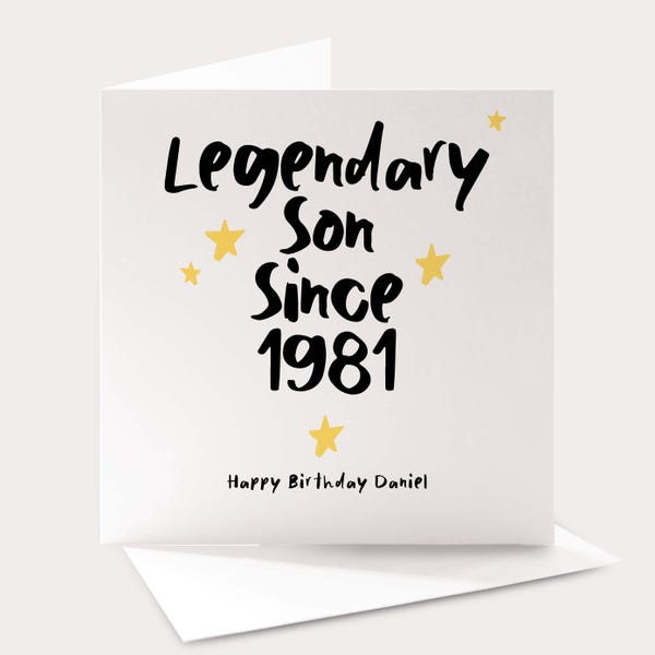 Son 40th Birthday Card - Etsy UK