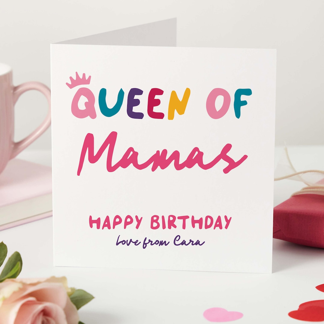 Queen of Mamas Birthday Card | Birthday Card for Mama | Mama Card ...